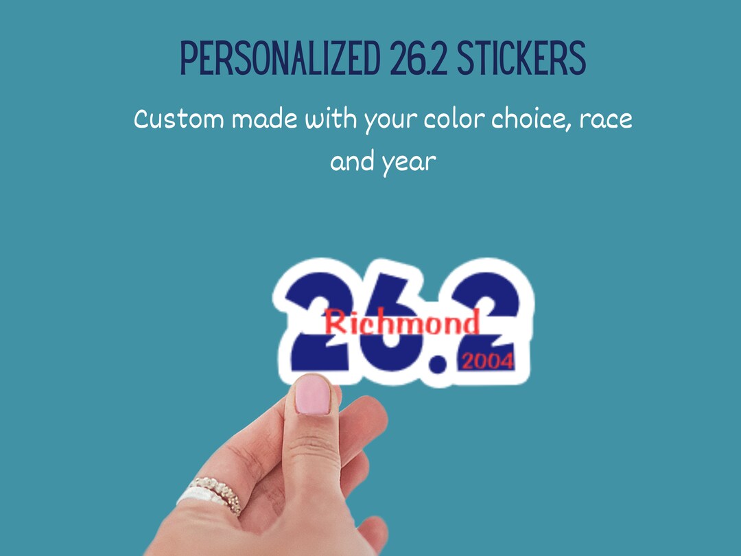 Personalized 26.2 Stickers Custom Marathon Stickers Marathon Runner ...