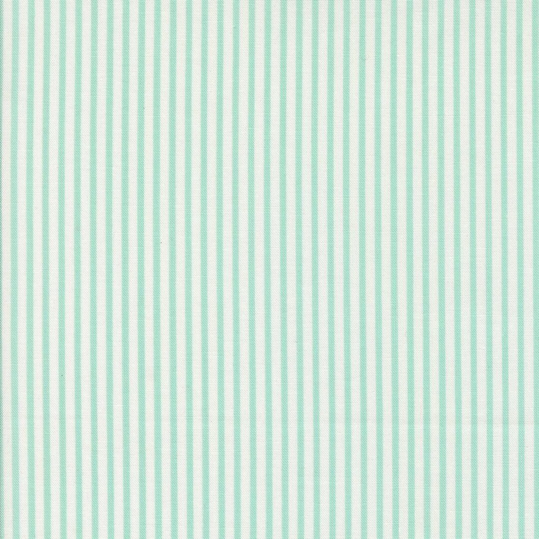 Summertime Cream/aqua Simple Stripe - Camille Roskelley for Moda ...