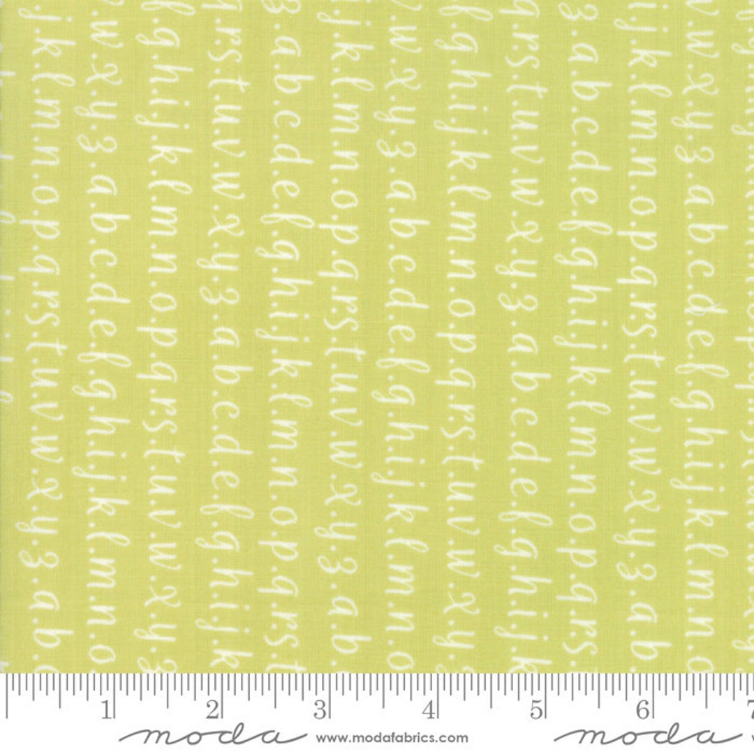 Strawberry Jam Seedling Green Alphabet - Corey Yoder for Moda Fabrics ...