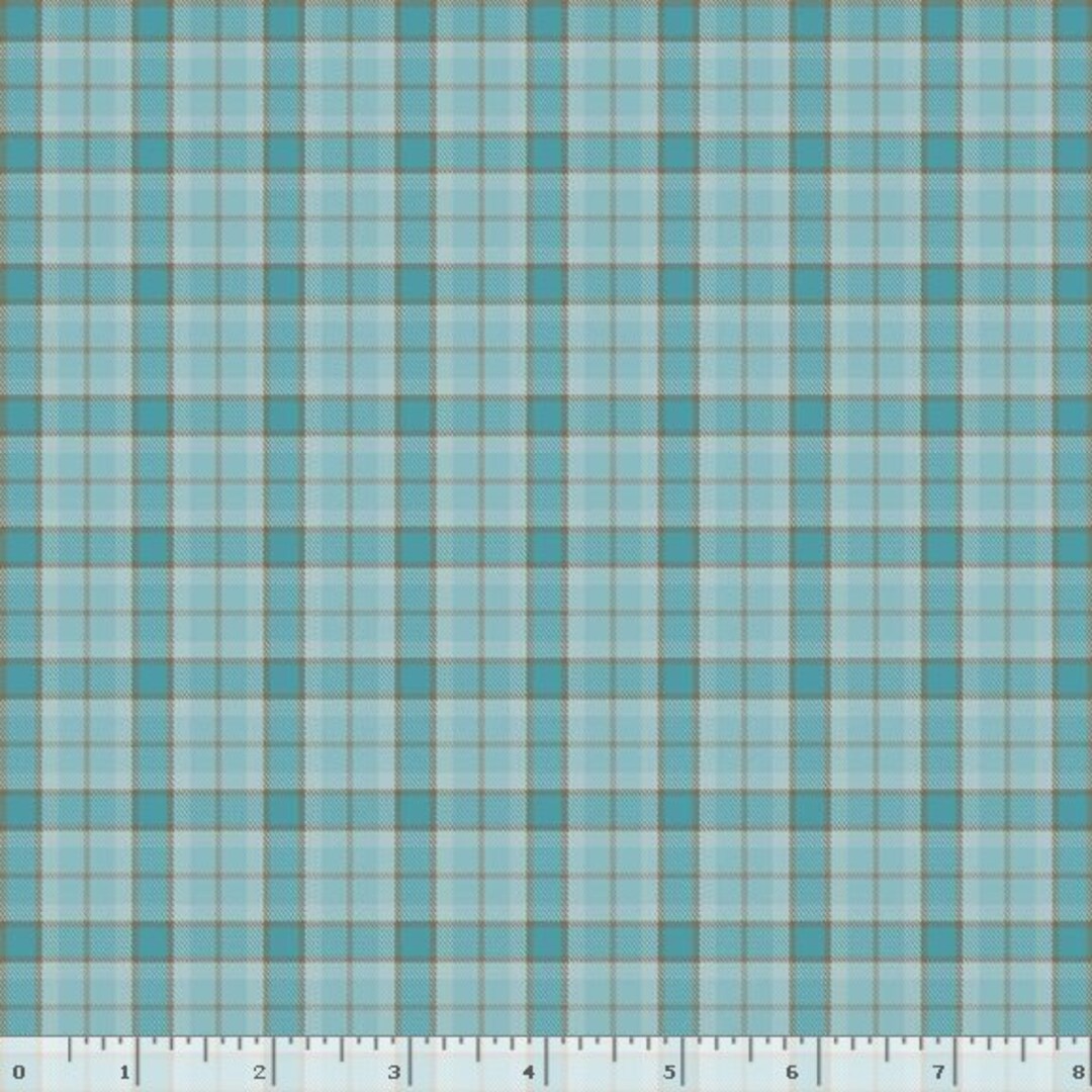 Marcella Plaid Aqua Nancy Rink for Marcus Fabrics - Etsy