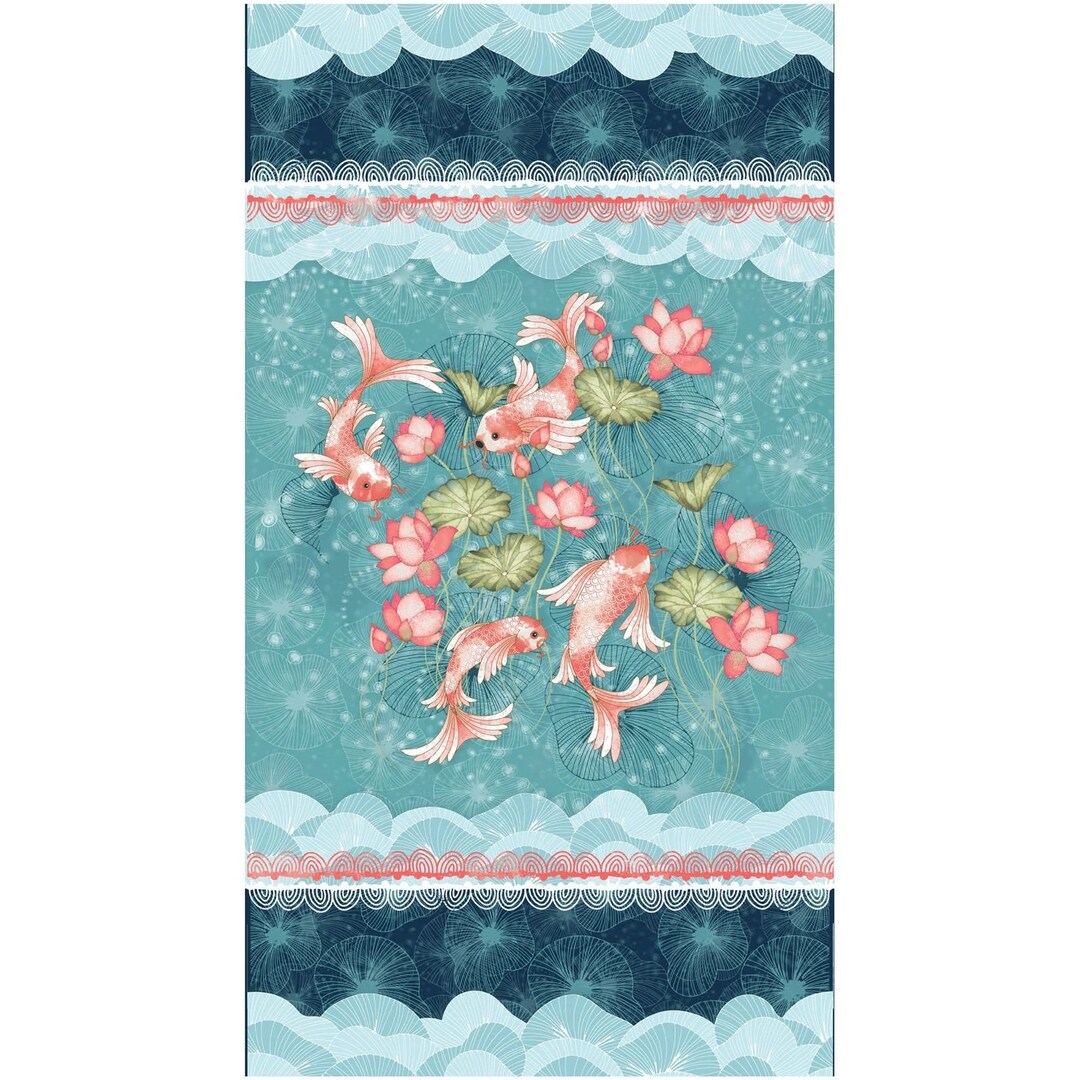 Koi Garden 24" Koi Fish Panel - Nancy Archer for Studio E Fabrics ...