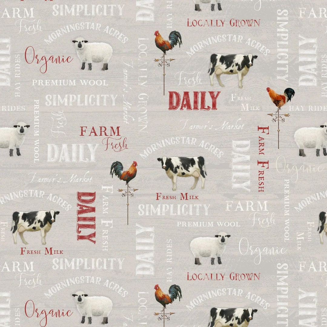 Farm Fresh Gray Animals and Words, Audrey Jeanne Roberts for P&B ...