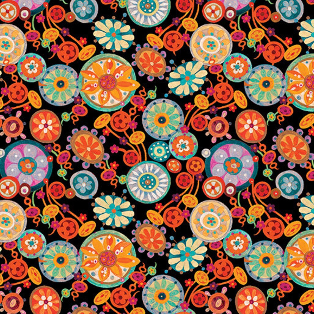 Season of the Sun Spirals and Swirls Black David Galchutt - Etsy