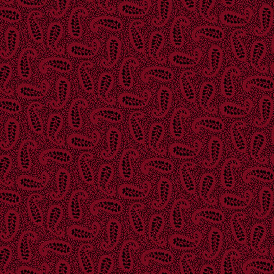 Kim Diehl Gratitude & Grace Paisley Vines Red Henry Glass Fabrics 9403 ...