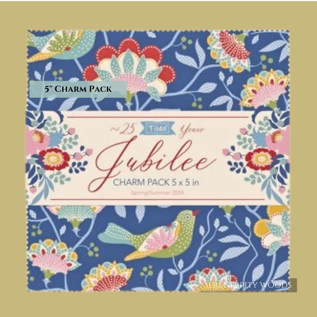 Tilda Jubilee Charm Pack, Tone Finnanger, 100% Quilting Cotton, 40 - 5 ...