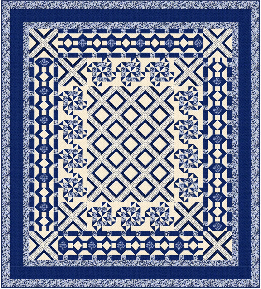 Sidewalk Crossing Quilt Pattern by Bound to Be Quilting, Quilt Size 80 ...