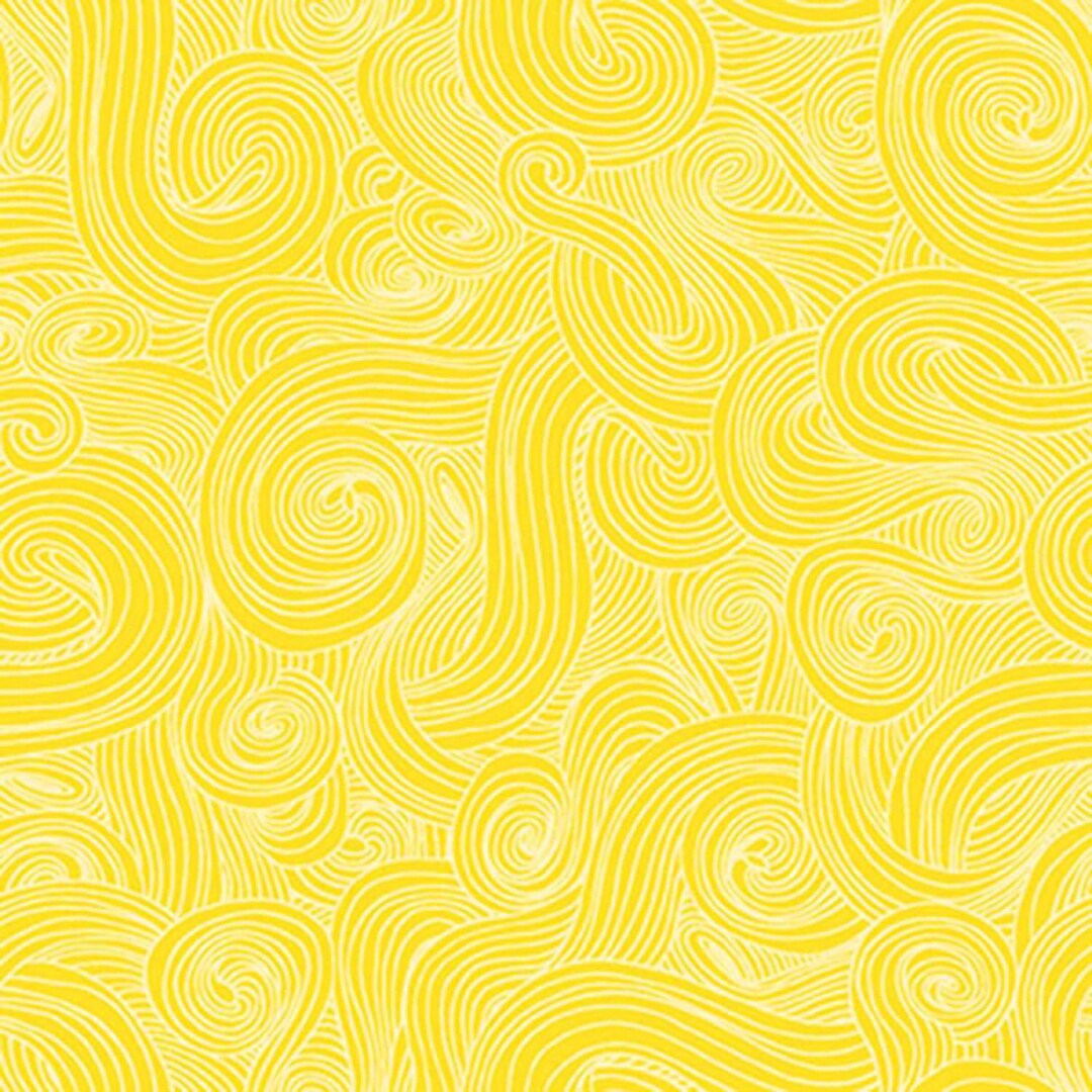 Just Color! Sunshine Yellow Swirl Cotton Fabric, Studio E, 1351 - Etsy