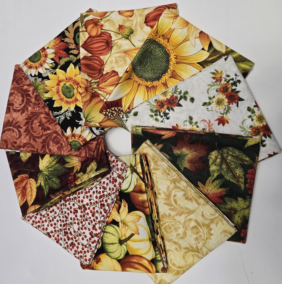 Autumn Flourish Fat Quarter Bundle, Art Studio for Studio E Fabrics ...