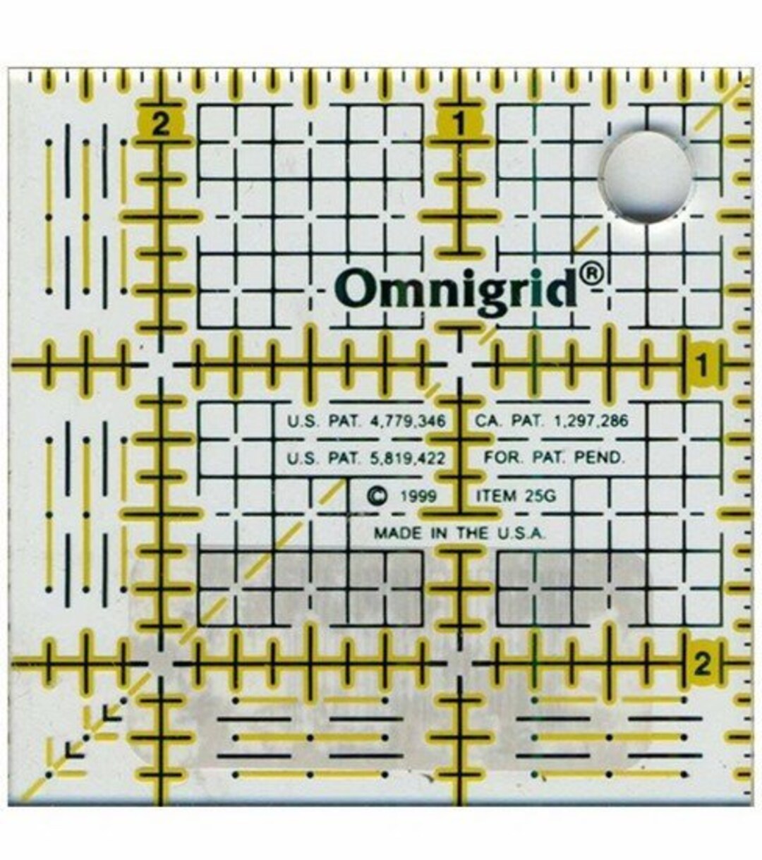 Omnigrid Square Ruler - 2 1/2" X 2 1/2" Inches - OG25G - Etsy