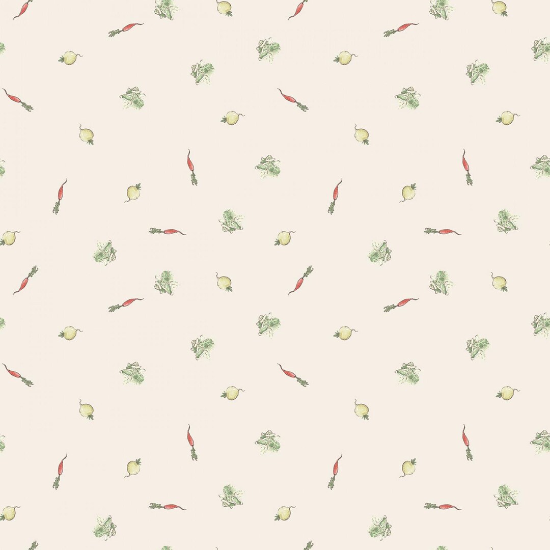 The Tale of Peter Rabbit Cream Veggies, Riley Blake Designs, C14703 ...