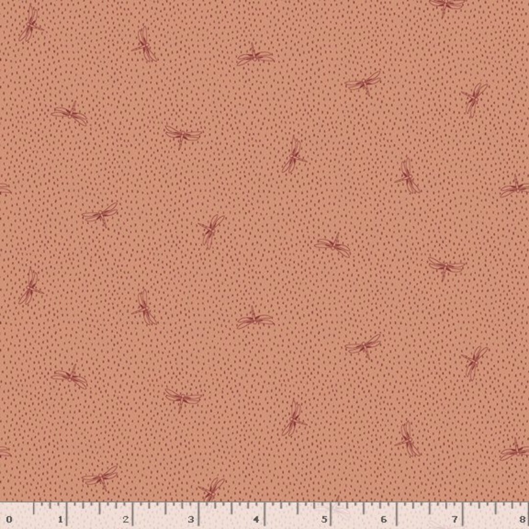 Marcella Dragonfly Medium Rose Pink Nancy Rink für marcus Fabrics R1508 ...