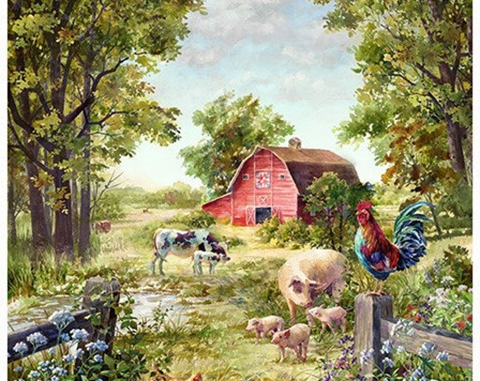 Farm Fabric, Farm Panel, Garden Fabric, Western Fabric, Homestead ...