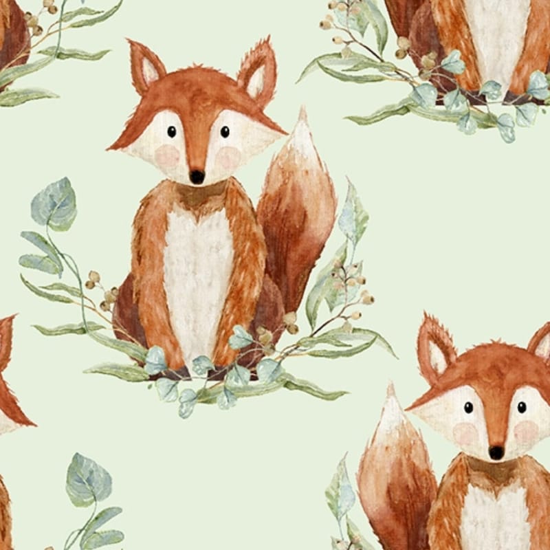 Fox Print Fabric - Etsy
