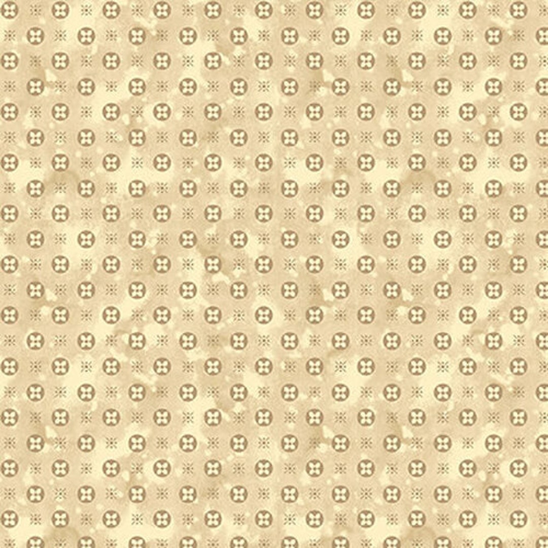 Cream Circle Clover Cotton Fabric, Ashton Collection by Missie ...