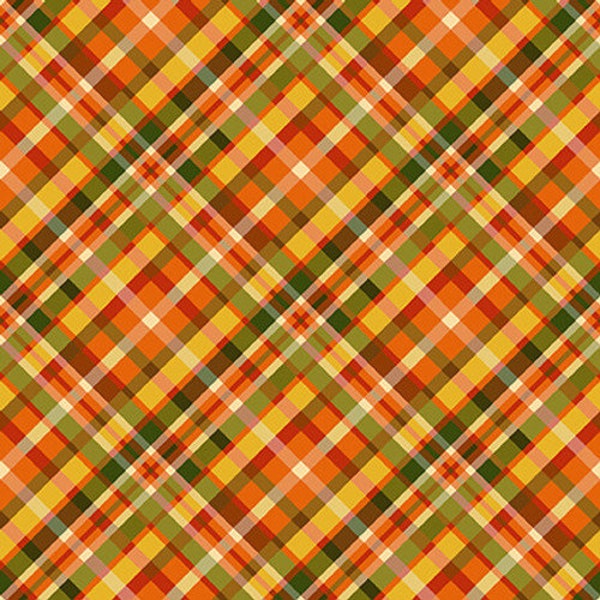 Orange Plaid Fabric - Etsy