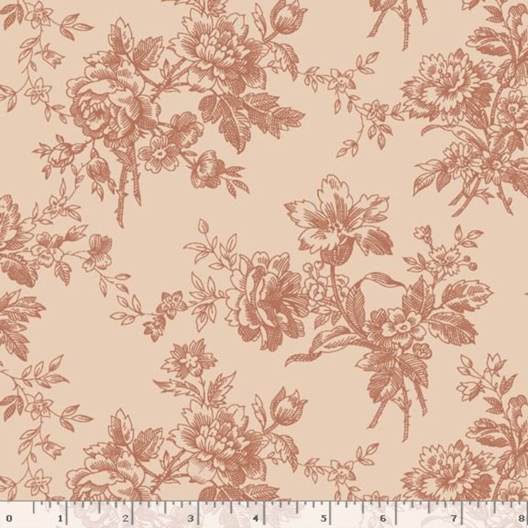 Marcella Toile Light Rose Pink Nancy Rink for Marcus Fabrics R1505-lt ...