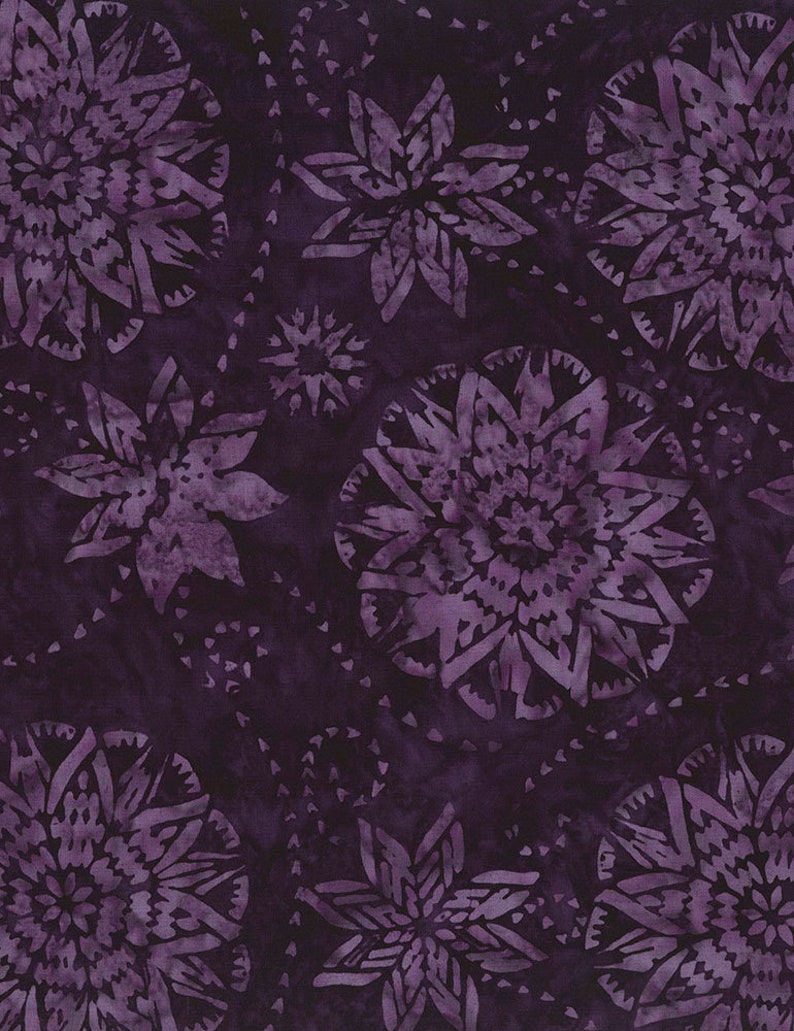 1/2 Yard REMNANT Tonga Batik Jewel Amethyst Purple Dream - Judy ...