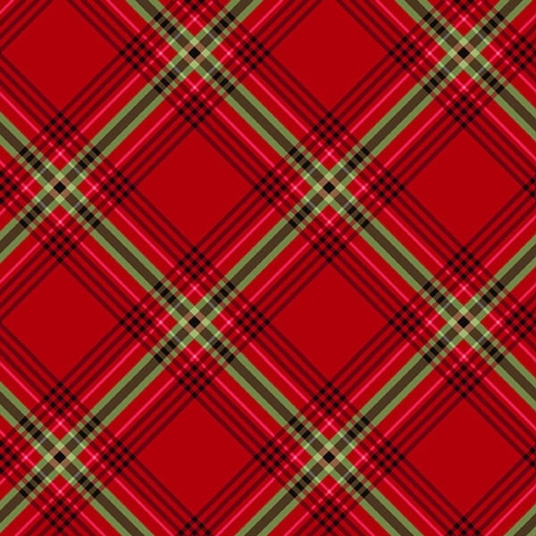 Red Plaid Fabric - Etsy