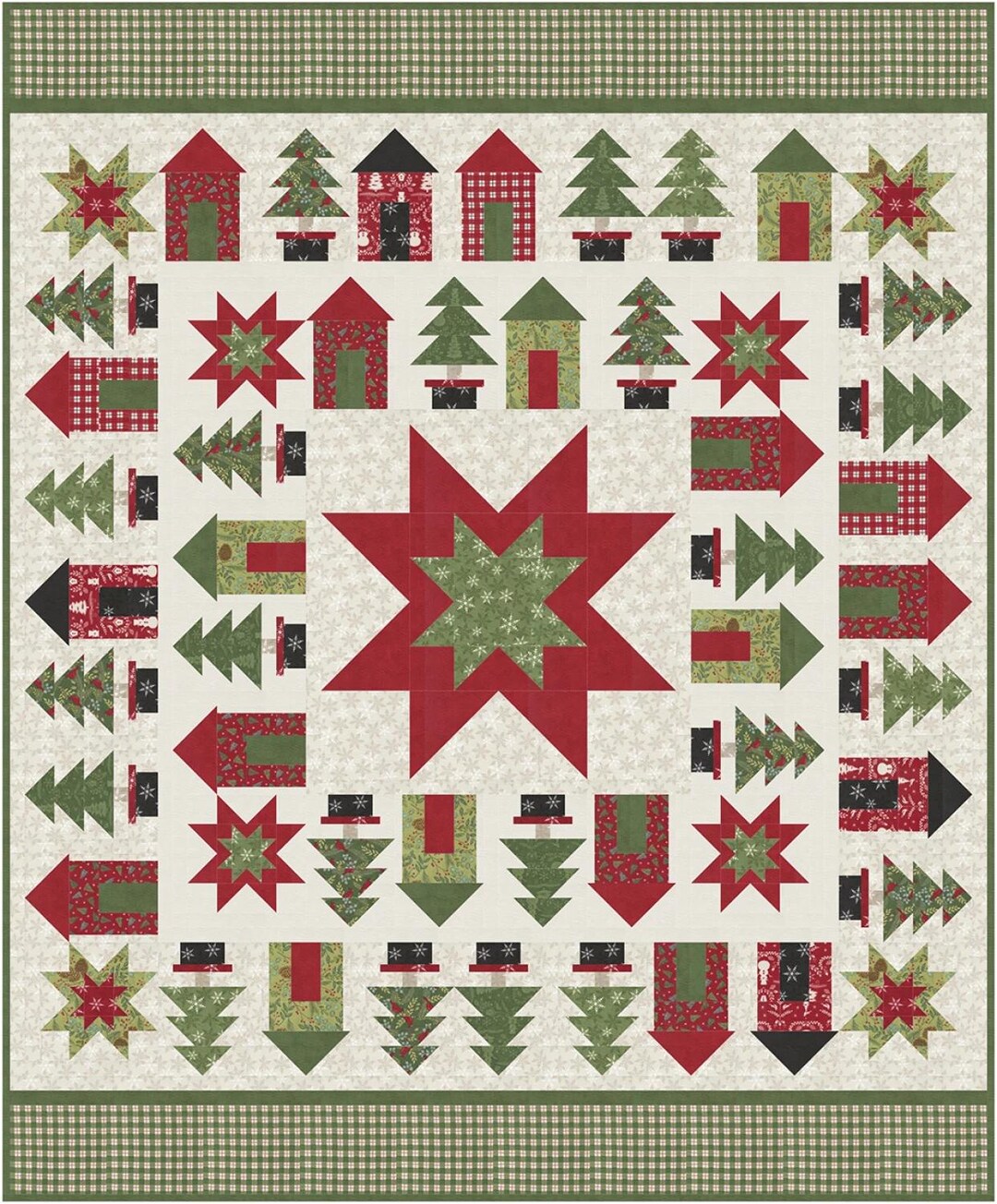 Winter Village Quilt Kit, Features Winter Friends by Deb Strain (66x80 ...