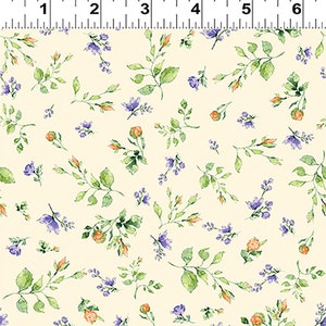 Cherish Yellow Rosebuds, Heatherlee Chan for Clothworks Fabrics, Y3553 ...