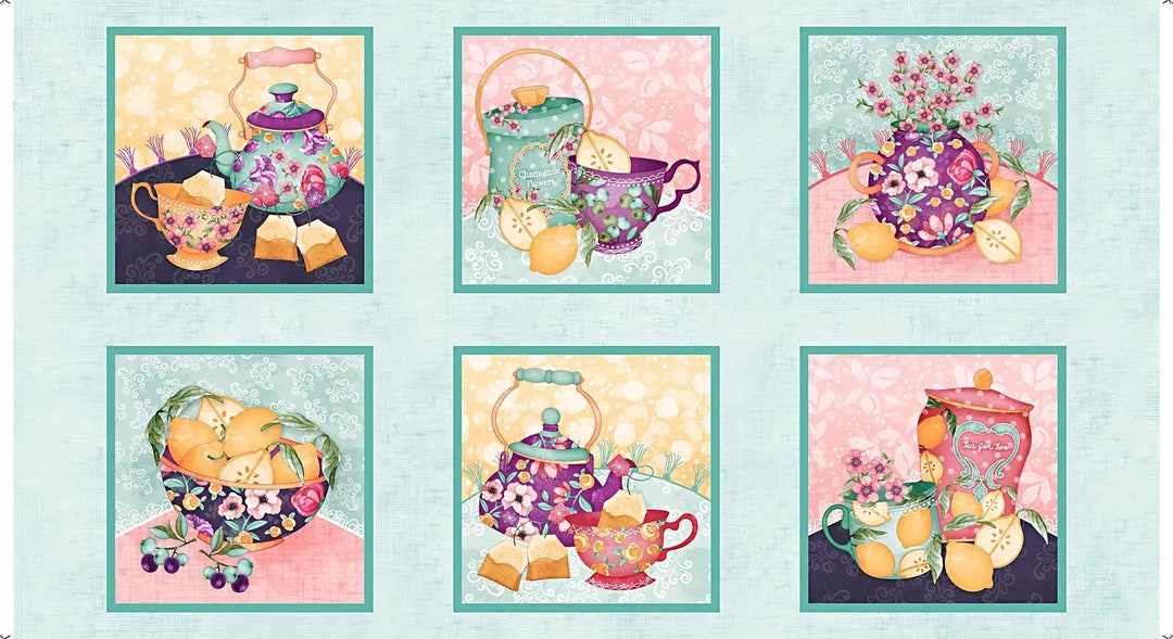 Sweet Tea 24 Vignette Block Panel by Maddalee Studios for QT Fabrics ...