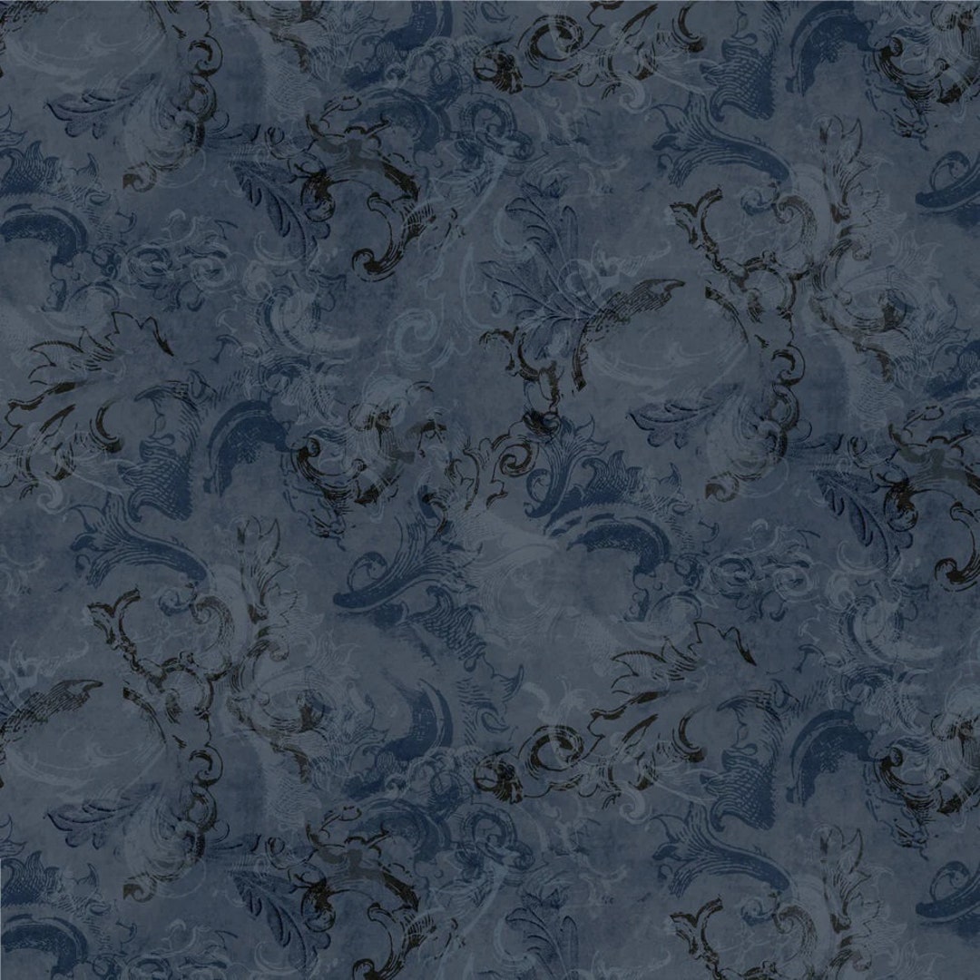 Farm Fresh Dark Blue Flourish Texture, Audrey Jeanne Roberts for P&B ...