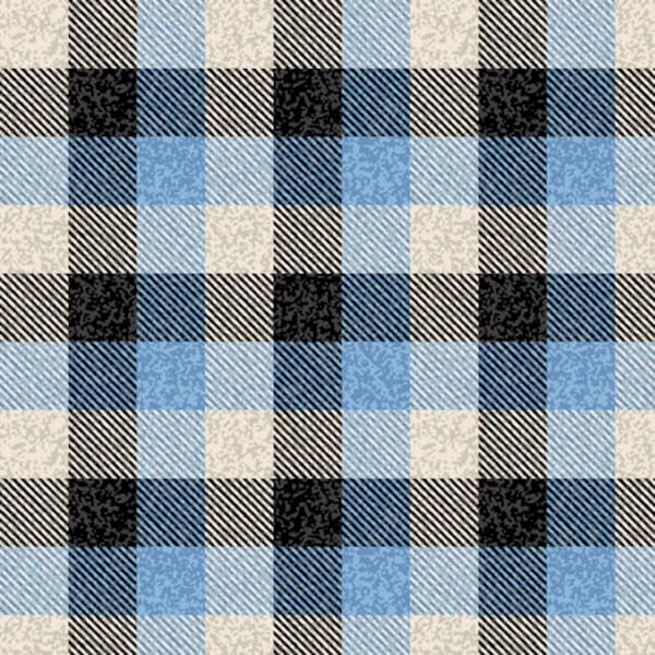 Blue Buffalo Plaid Fabric - Etsy