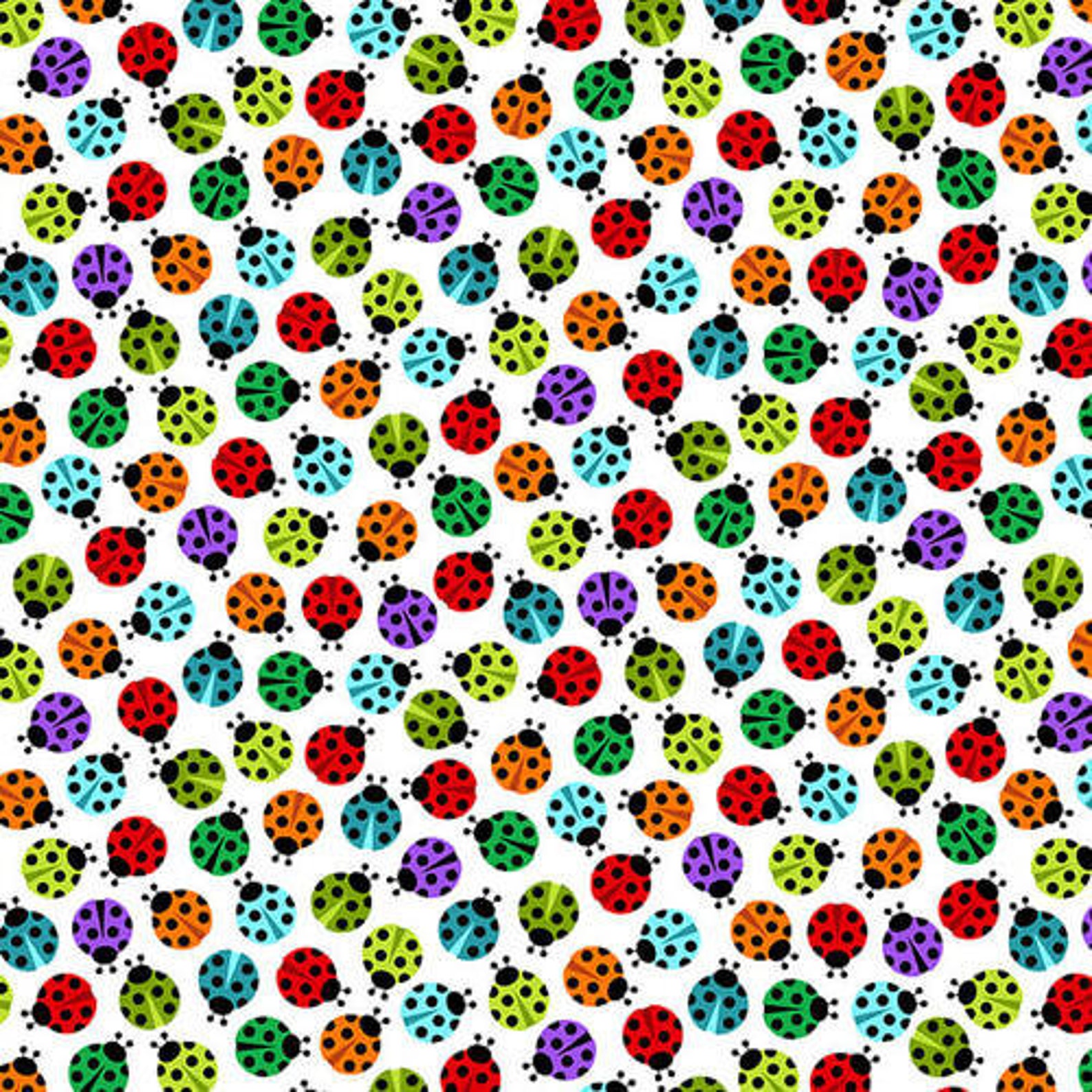 Multi Color Ladybug Fabric I'm Buggin' Out by - Etsy
