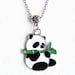 Panda Bear Enameled Pendant on Chain Necklace Panda Necklace - Etsy
