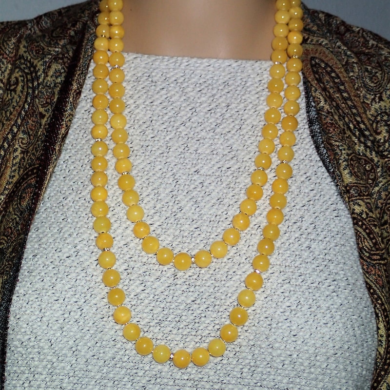 Yellow Necklace - Etsy