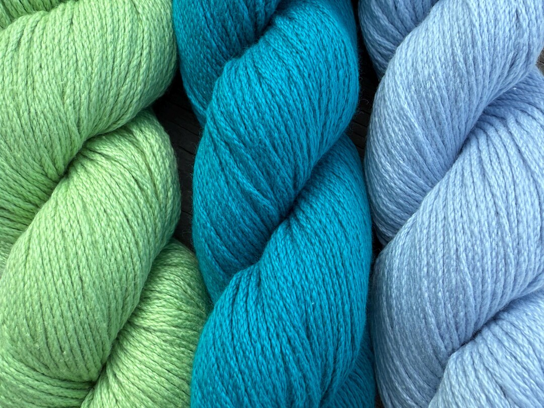 1+ Skein Cascade Avalon Cotton Yarn, 100 Gr Pale Yellow Mercerized ...