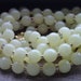 Long Pale Lemon Yellow Jade Chunky Necklace With Golden Accents, Gift ...