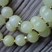 Long Pale Lemon Yellow Jade Chunky Necklace With Golden Accents, Gift ...