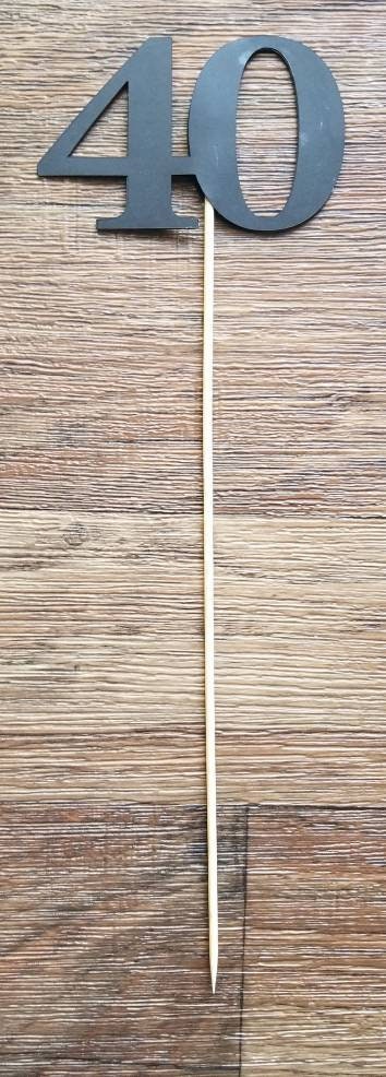 Number 40 Centerpiece Sticks Skewers 40th Birthday Class Reunion Party ...