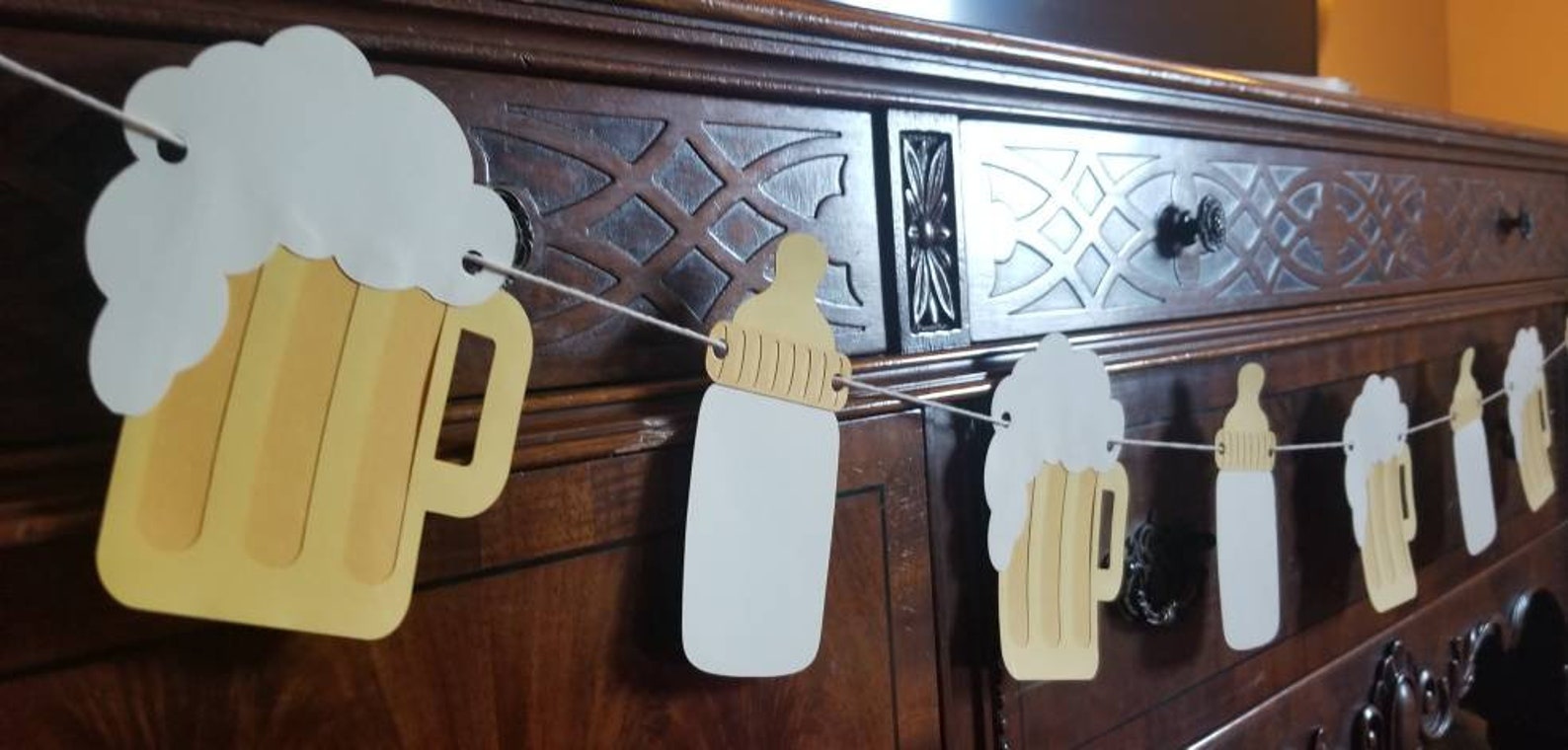 Beer Mug & Baby Bottle Baby is Brewing Co-ed Baby Shower - Etsy