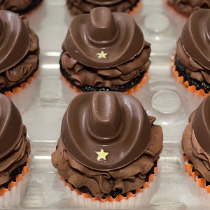Cowboy Hat Cupcake Toppers - Etsy