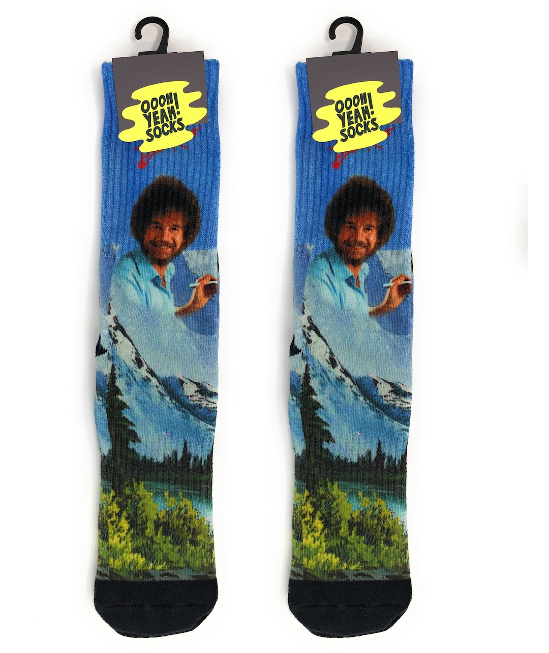 Oooh Yeah / Athletic Socks / Bob Ross Scks /3D Printting Socks / Funny ...