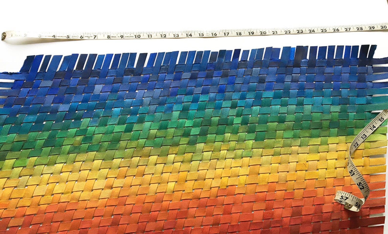 Rainbow Paper Weaving 31x29 Woven Paper Color Spectrum Pride Art - Etsy