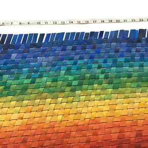 Rainbow Paper Weaving- 31x29 - Woven Paper- Color Spectrum- Pride Art ...