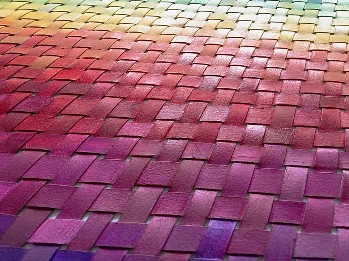 Rainbow Paper Weaving 31x29 Woven Paper Color Spectrum Pride Art - Etsy