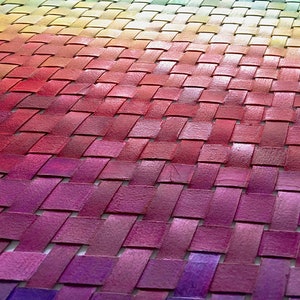 Rainbow Paper Weaving- 31x29 - Woven Paper- Color Spectrum- Pride Art ...