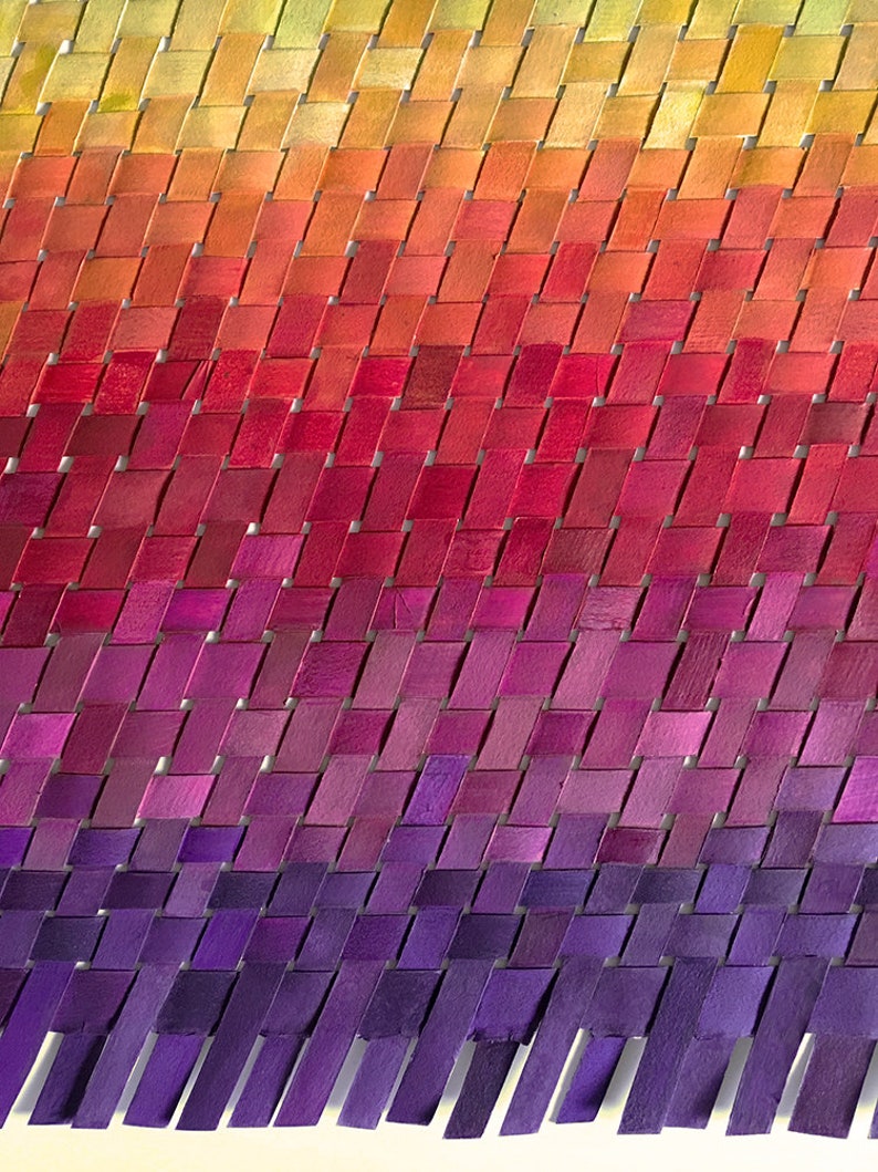 Rainbow Paper Weaving 31x29 Woven Paper Color Spectrum Pride Art - Etsy