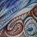 Blue Paisley Drawing- 6x9- Original Art- Ink and Watercolor- Copper ...