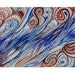 Blue Paisley Drawing- 6x9- Original Art- Ink and Watercolor- Copper ...