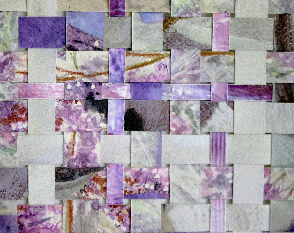 Purple Paper Weaving Original Abstract Woven Paper-handmade - Etsy