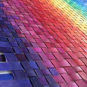 Rainbow Paper Weaving- 31x29 - Woven Paper- Color Spectrum- Pride Art ...