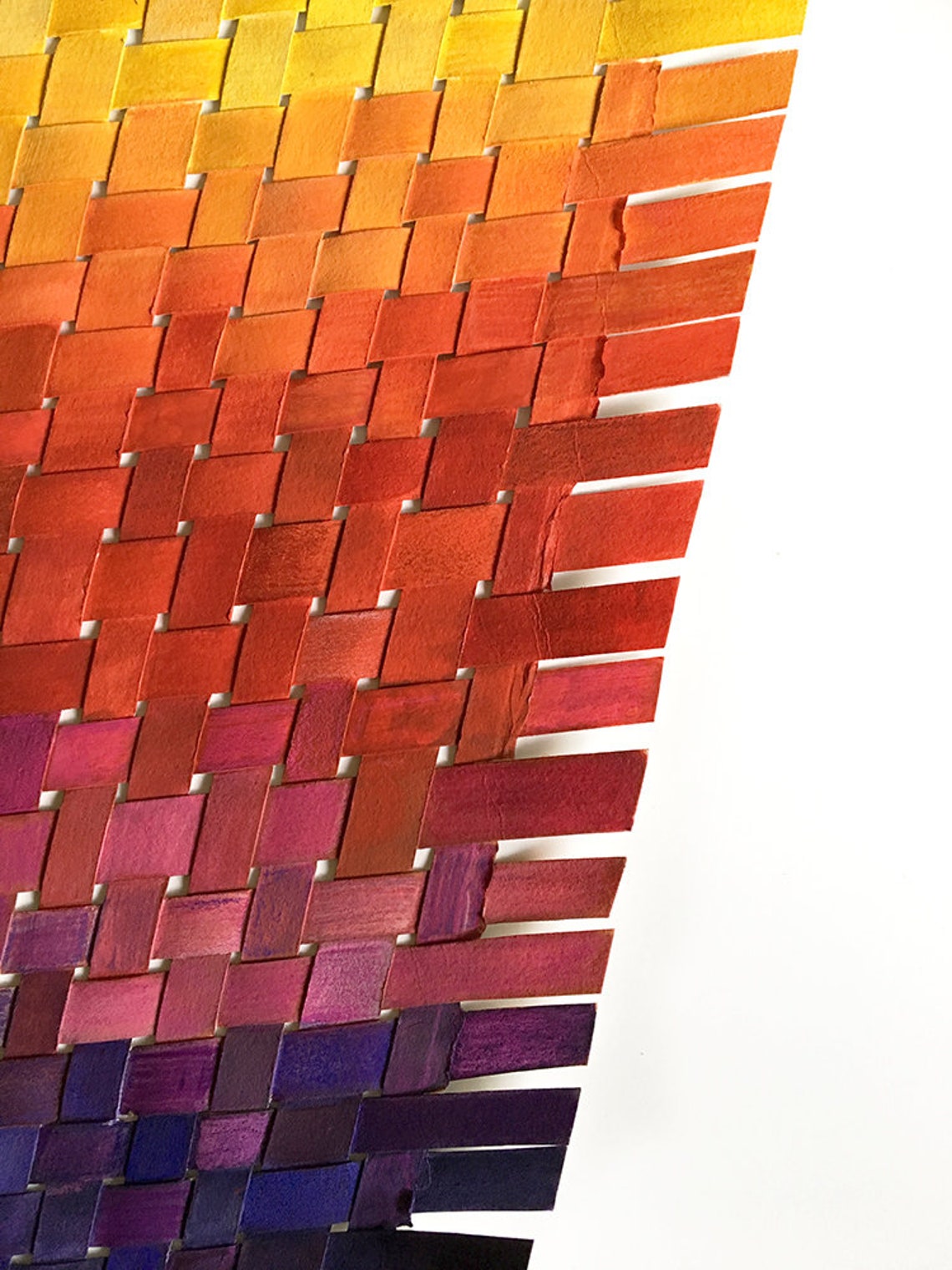 Rainbow Paper Weaving 31x29 Woven Paper Color Spectrum Pride Art - Etsy