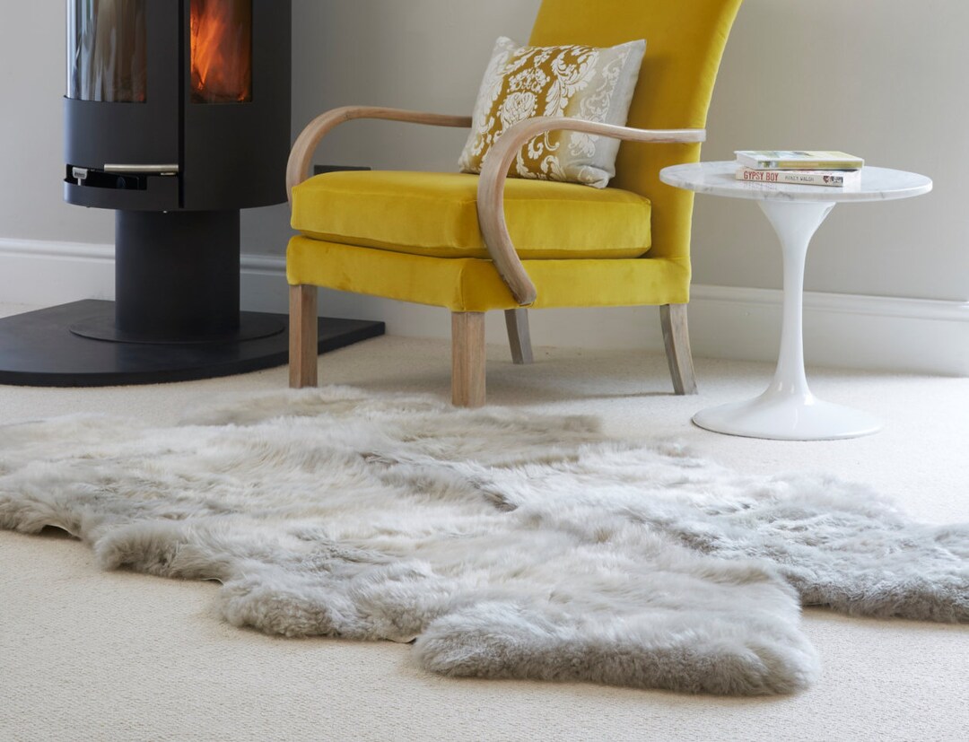 Huge Sheepskin Rug Stunning Ivory Luxury Long Haired Quad Sheepskin Rug ...