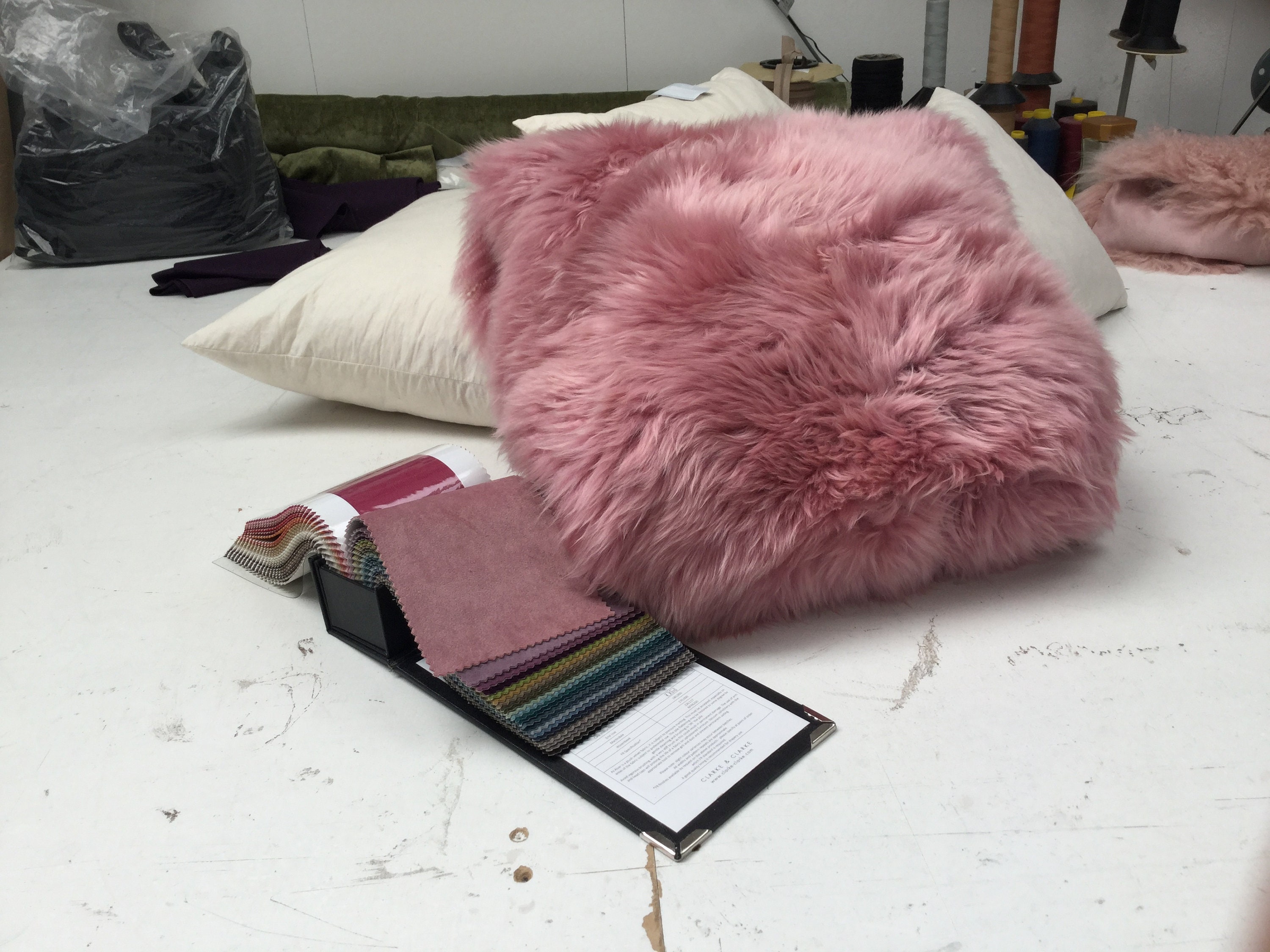 Bubblegum Candy Pink Sheepskin Rug , Double Length, Genuine Luxury ...