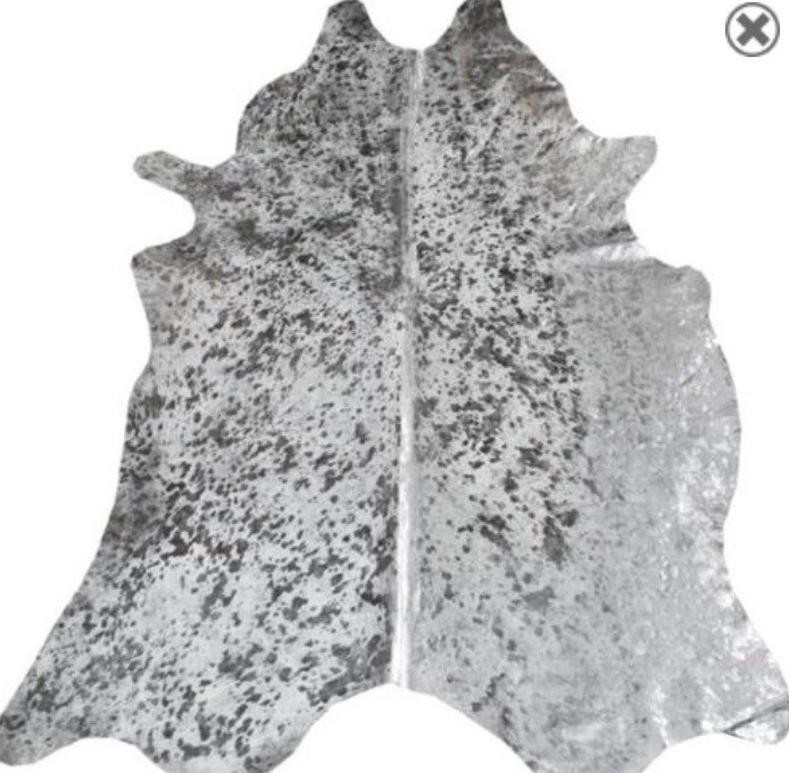 Cowhide Rug Stunning Grey Metallic on Grey Cowhide Luxury - Etsy